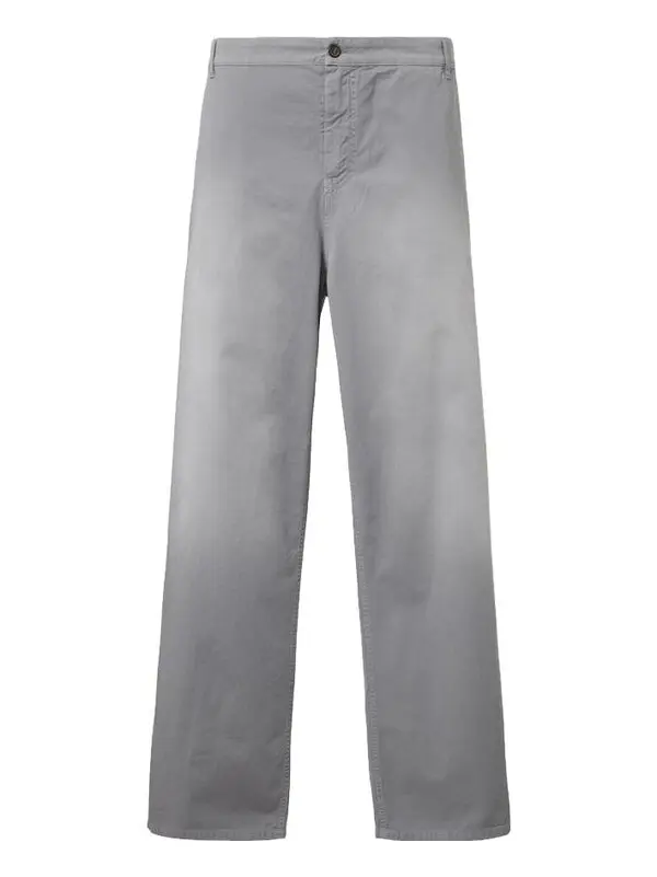 Miu Miu Cotton Twill Wide-leg Pants - Grey