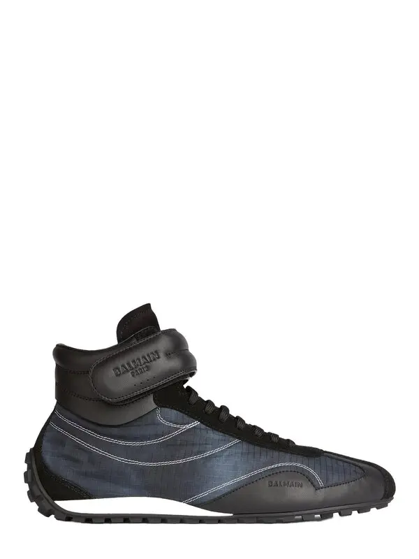 Balmain Racing Mid-top Sneakers - Black