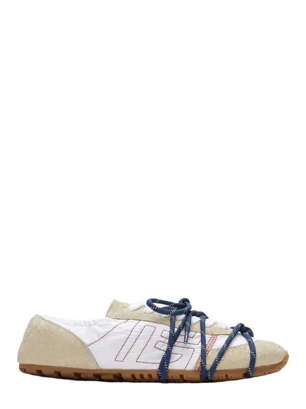 Balmain Racer 45 Nylon And Suede Trainers - Beige