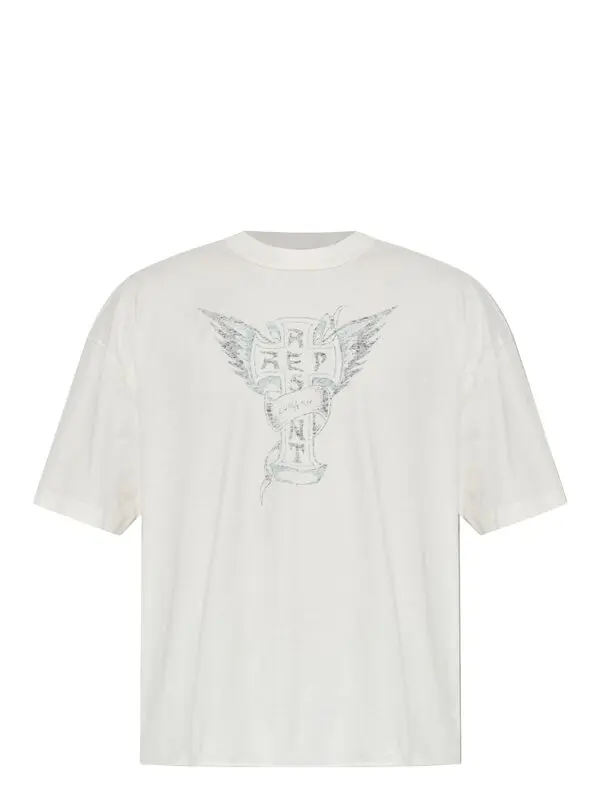 REPRESENT T-shirt With Print - Cream