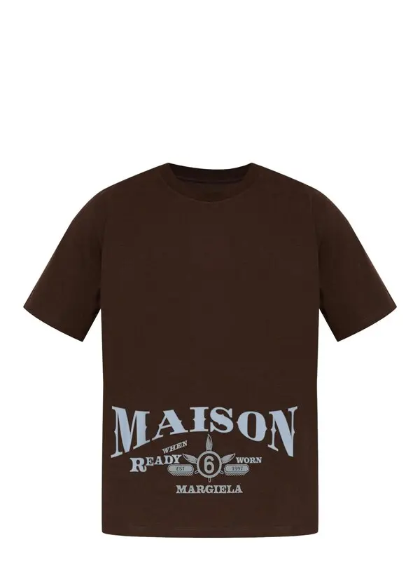 MAISON MARGIELA T-shirt With Print - Brown