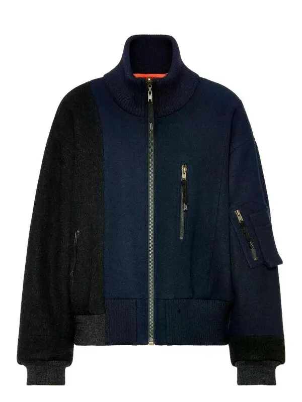 MAISON MARGIELA Spliced Bomber Jacket - Blue