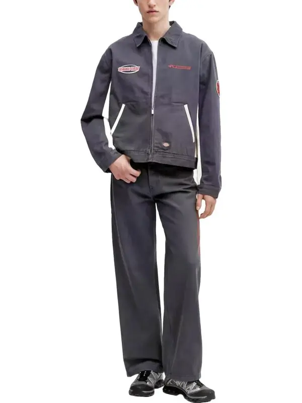Dickies Nashport Patch-detailed Contrast Canvas Jacket - Grey