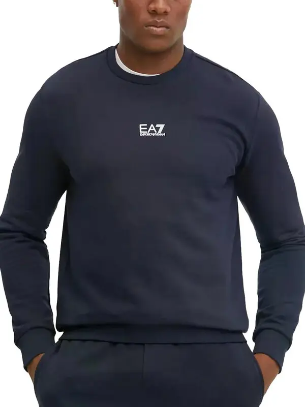 EA7 Logo Crew-neck Sweatshirt - Blue
