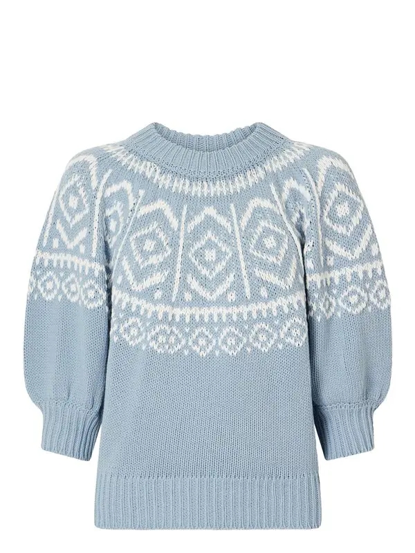 Altuzarra Howard' Cotton-blend Jacquard Sweater - Blue