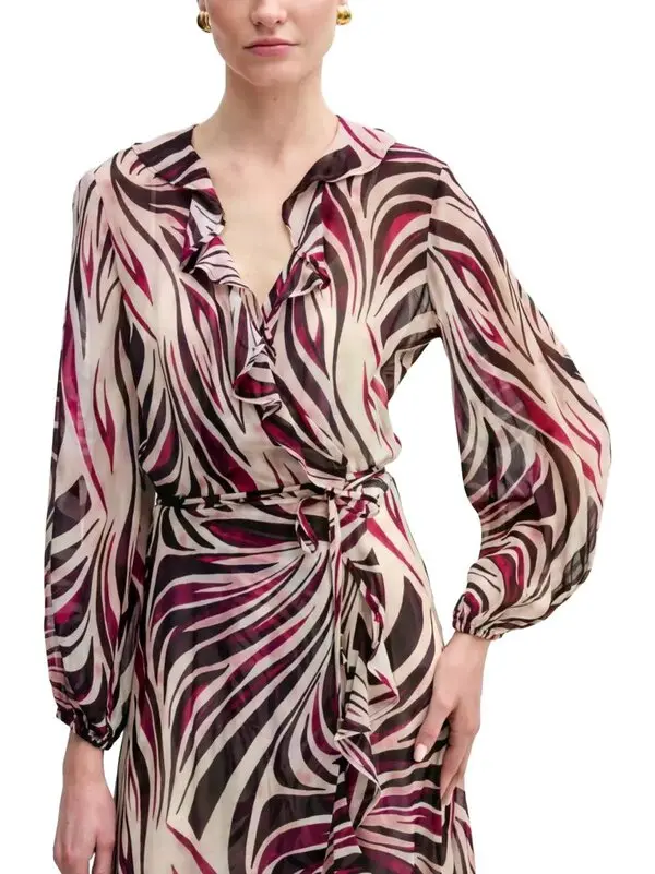 TWINSET Ruffled Wrap Dress - Neutrals