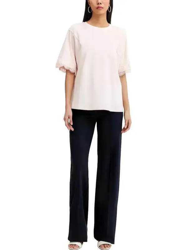 TWINSET Lace Trim T-shirt - Pink