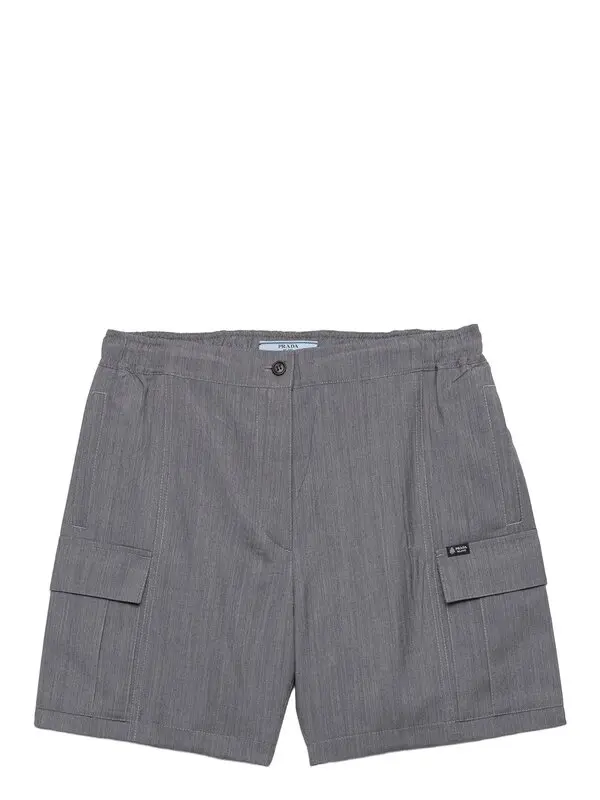Prada Light Mohair Cargo Shorts - Grey