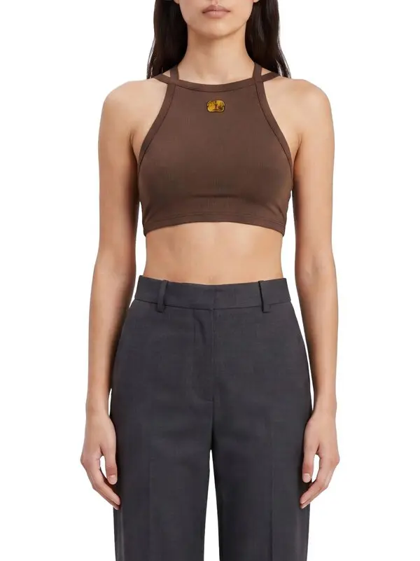 BLAZÉ MILANO Cropped Top - Brown