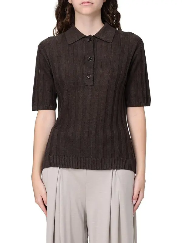 Max Mara Knit Polo Shirt - Dark