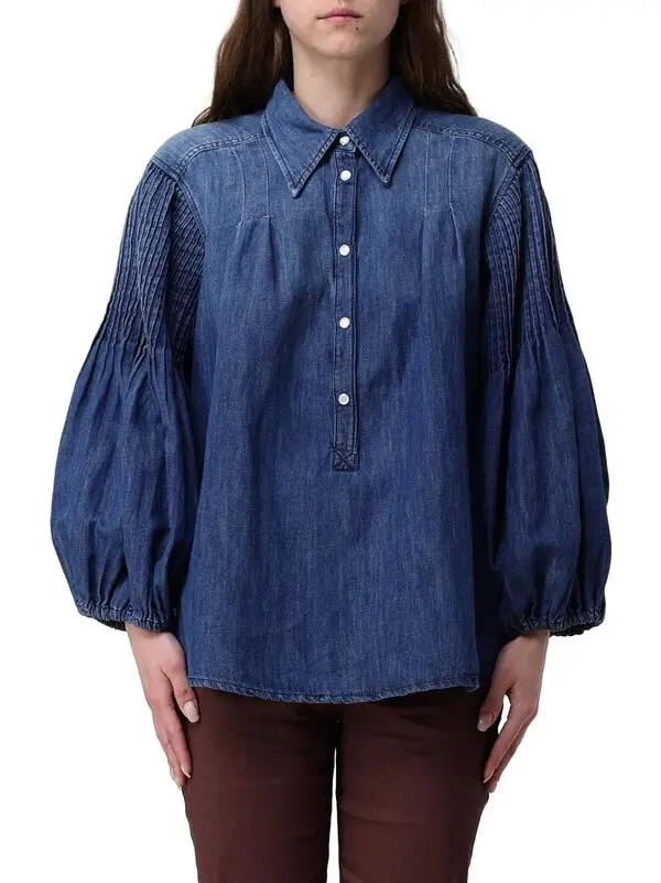 Pinko Balloon Sleeve Shirt - Denim