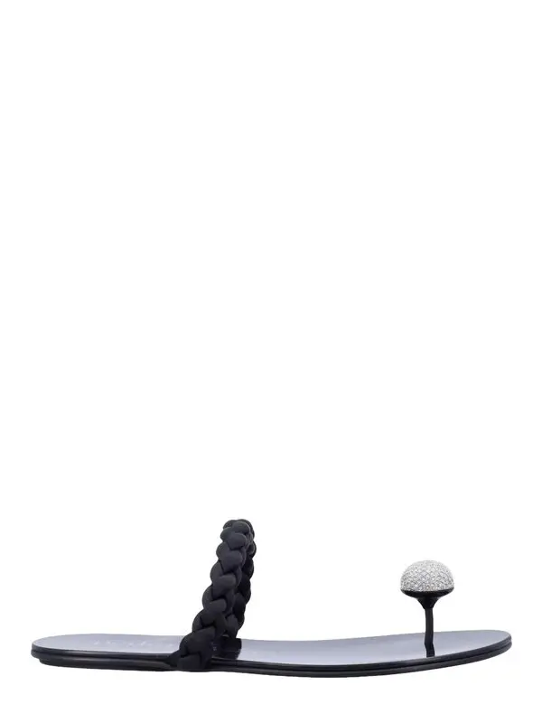 PEDRO GARCIA Braided Embellished Sandals - Black