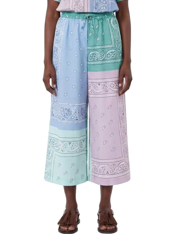 RÓHE Wide Leg Printed Trousers - Multicolor