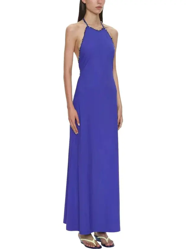 Christopher Esber Beach Quartz Halterneck Dress - Blue