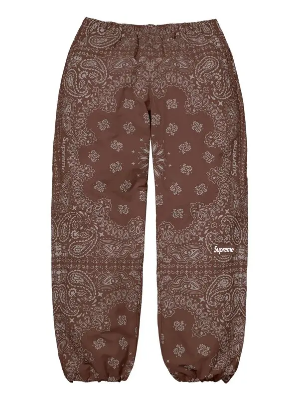 Supreme Reflective Bandana Track Pant - Brown