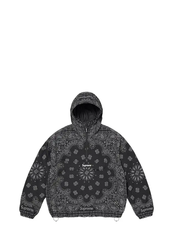 Supreme Reflective Bandana Anorak - Black