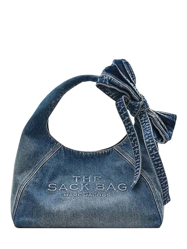Marc Jacobs Bow Denim Sack Bag - Blue