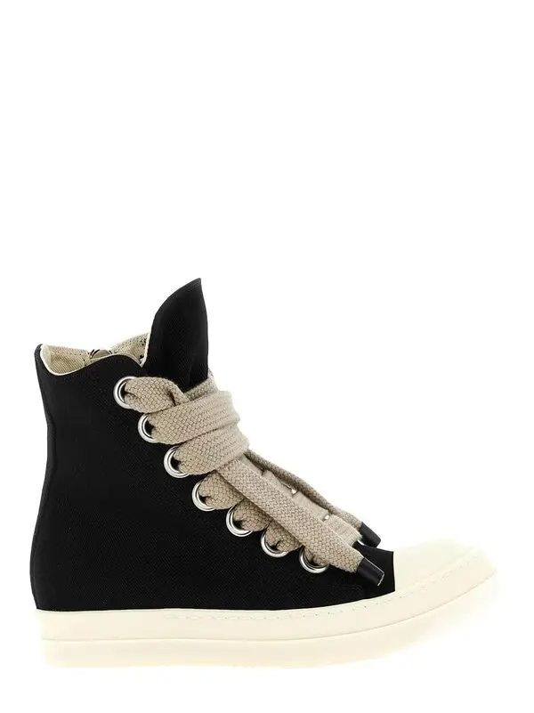 Rick Owens Jumbolace Canvas High-top Sneakers - Black
