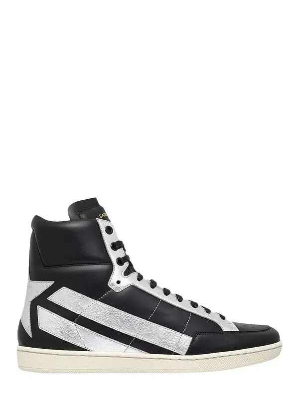 Saint Laurent Court Classic High Top Sneakers - Black