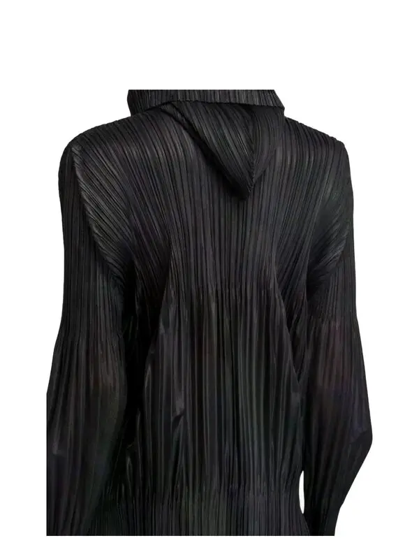 Issey Miyake Plissé Hooded Jacket - Black