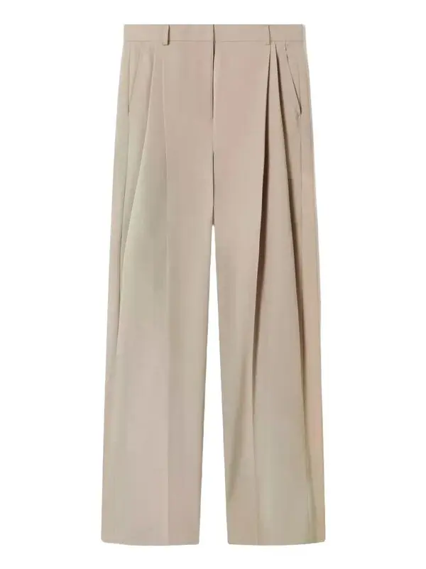Stella McCartney Pleated Wide-leg Trousers - Neutrals