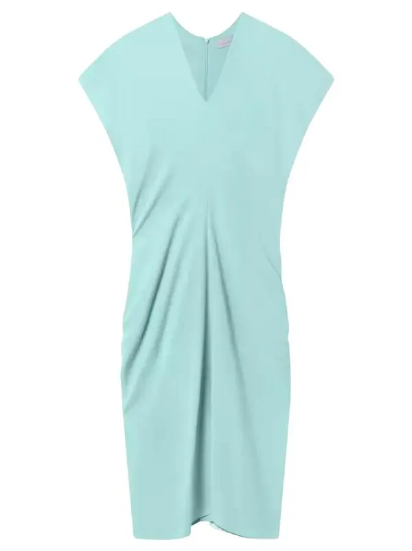 Stella McCartney Draped V-neck Midi Dress - Blue