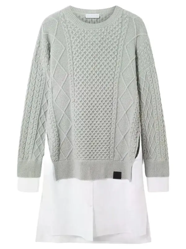Stella McCartney Cable-knit Mini Dress - Green