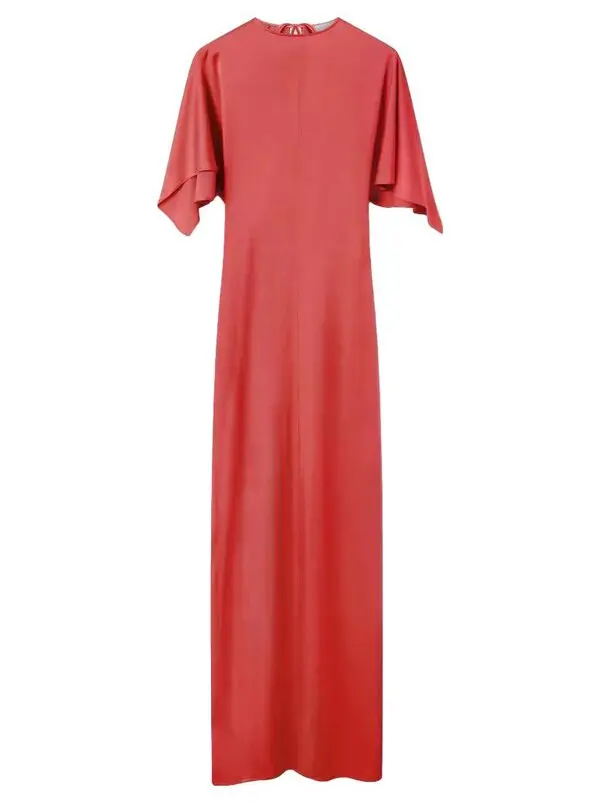 Stella McCartney Cape-sleeve Open-back Maxi Dress - Red
