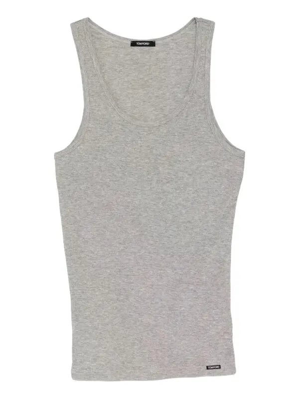 TOM FORD Ribbed-knit Vest - Grey