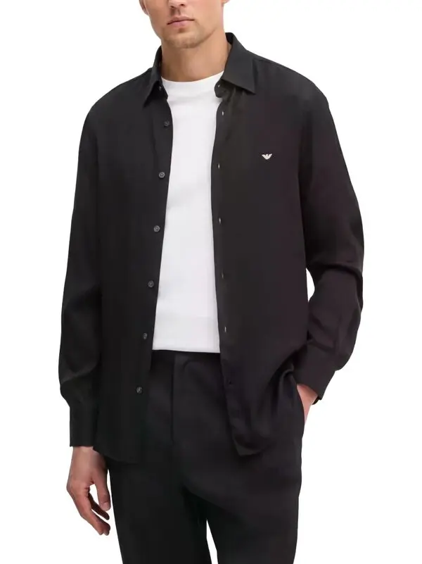 Emporio Armani Logo-detail Shirt - Black