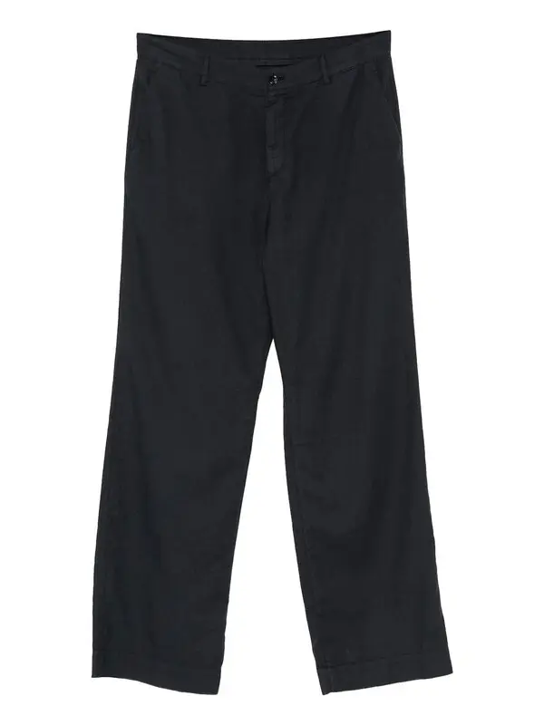 CELLAR DOOR Straight Leg Cotton Trousers - Blue