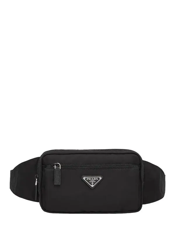 Prada Re-nylon And Saffiano Waist Bag - Black