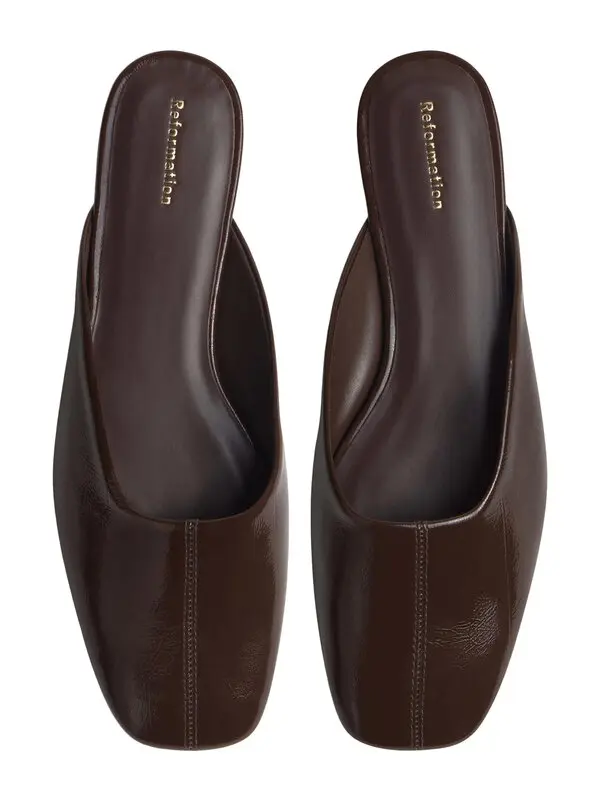 REFORMATION Inez Flat Mule - Brown