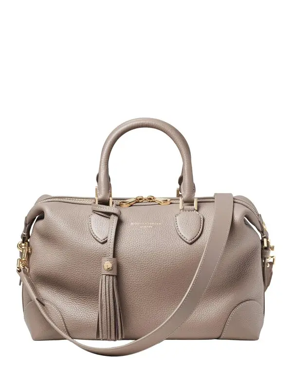 ASPINAL OF LONDON Leather Midi The Hudson Bowling Bag - Neutral