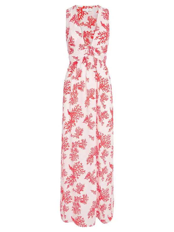 Heidi Klein Silk U-bar Maxi Dress - Red