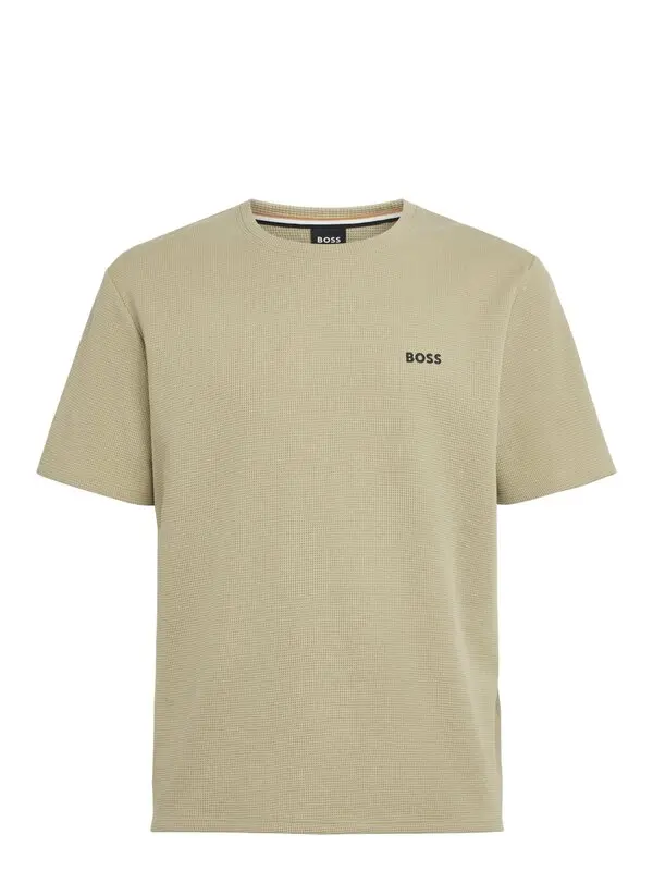 BOSS Waffle-knit Logo T-shirt - Green