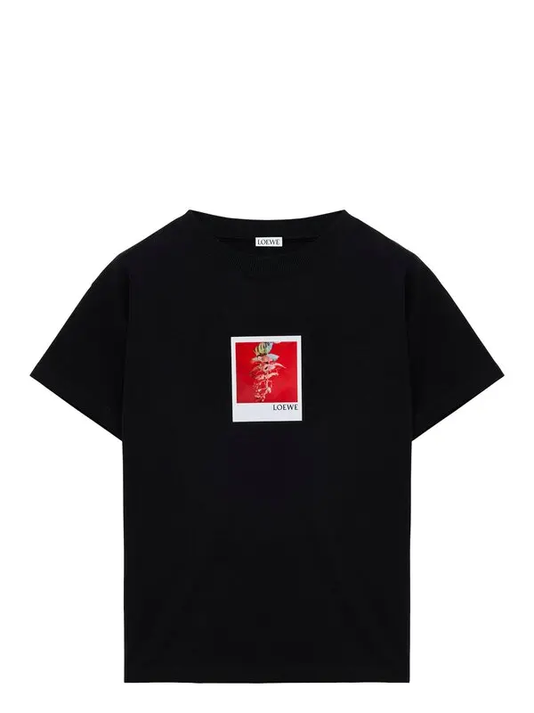 Loewe Stretch-cotton Polaroid Graphic T-shirt - Black