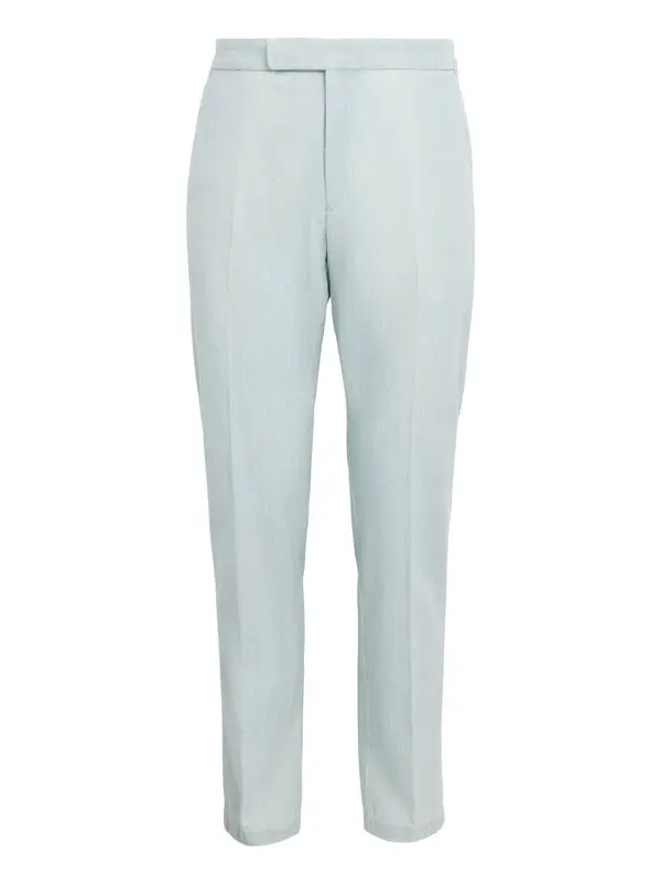 Polo Ralph Lauren Linen Straight Leg Trousers - Blue