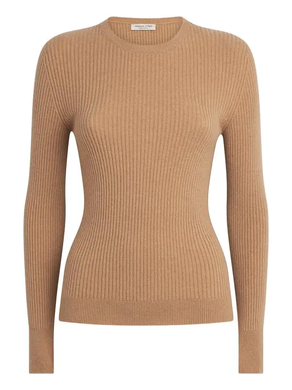 Johnstons Of Elgin Cashmere Ribbed Sweater - Brown