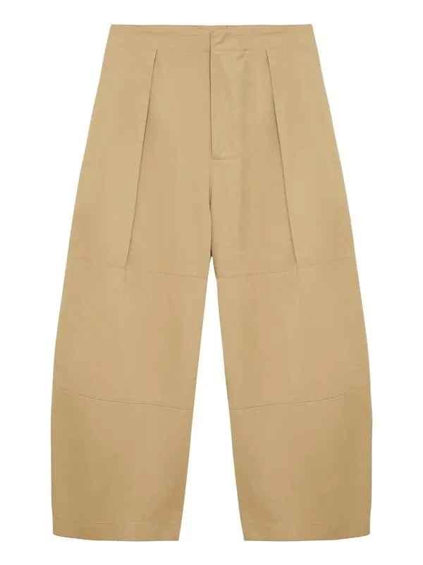 Loewe Cotton Utility Cropped Trousers - Beige