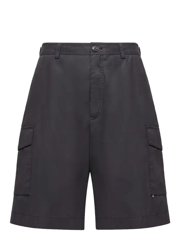 Moncler Gabardine Cargo Shorts - Blue