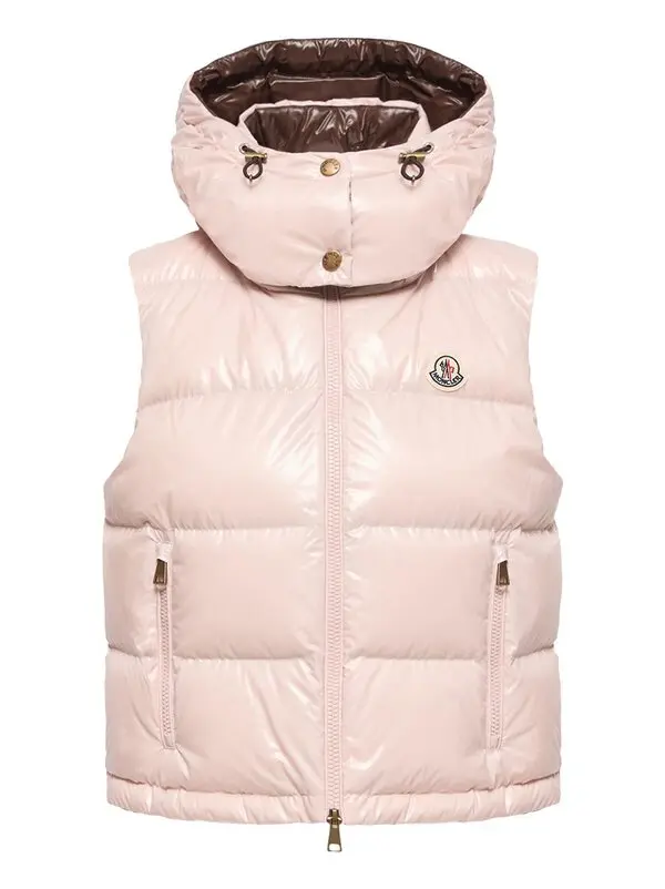 Moncler Niverolle Short Down Vest - Pink