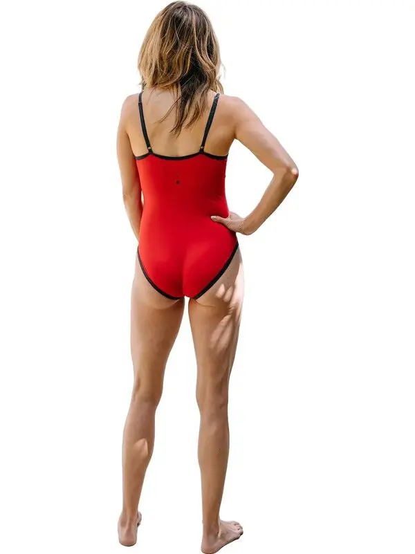 ELASTIQUE ATHLETICS Monte Carlo Lymphatic One-piece Swimsuit - Red