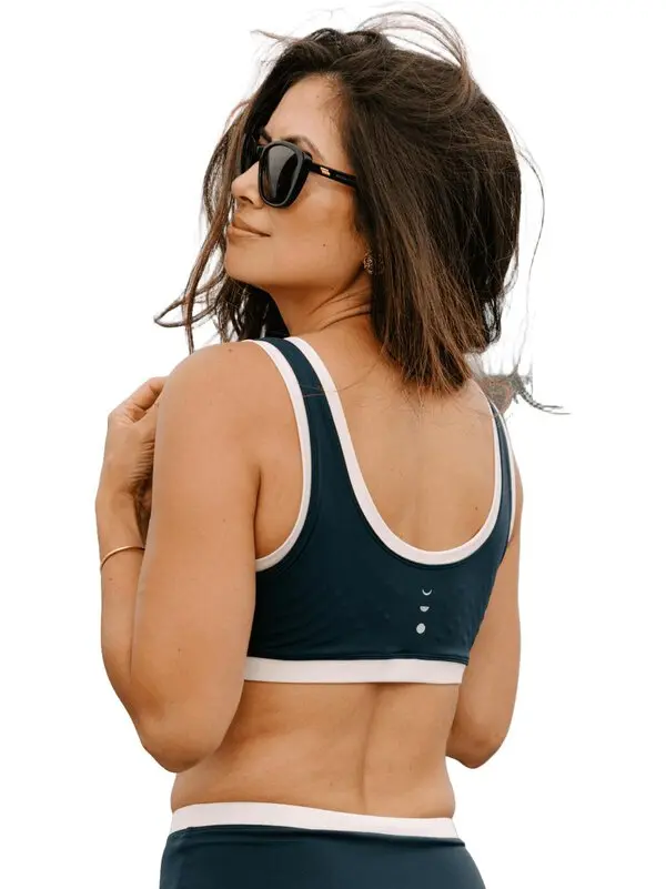 ELASTIQUE ATHLETICS Monte Carlo Lymphatic Bikini Top - Navy