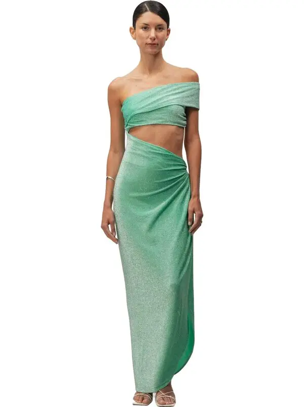 BAOBAB Aury Midi Dress With Cutout And Slit - Nori