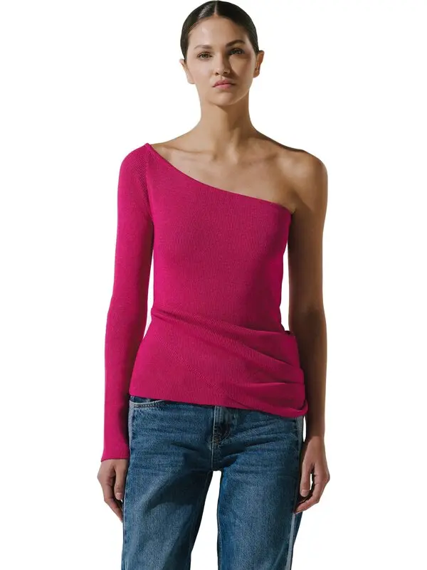 BAOBAB Kairi One Shoulder Top - Bubblegum