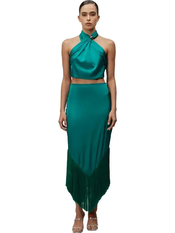 BAOBAB Amorino Halter Neck Crop Top - Emerald