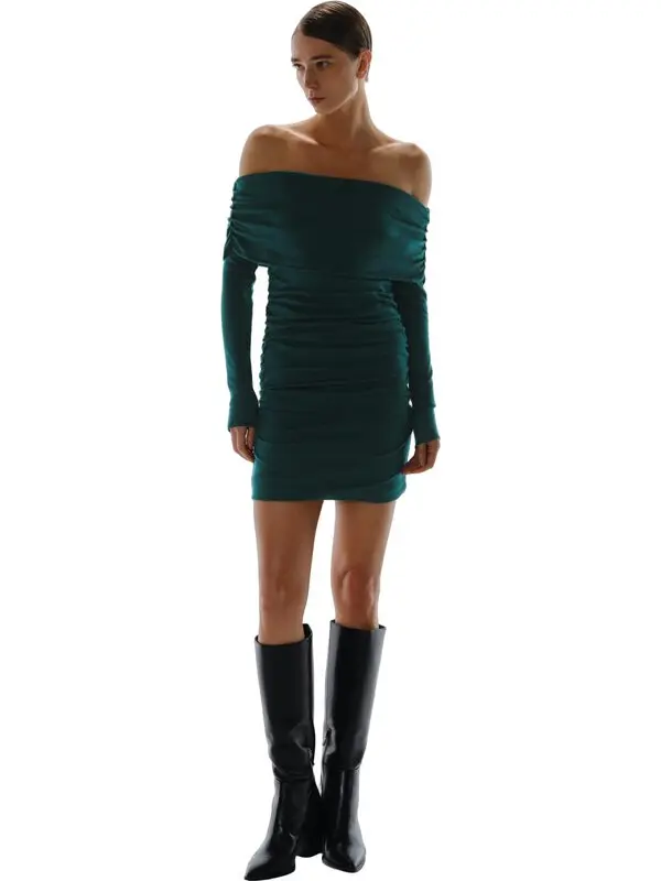 BAOBAB Fuji Off-the-shoulder Mini Dress - Bosque