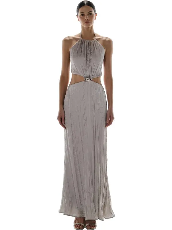 BAOBAB Lexi Maxi Dress Halterneck Cut-out Design - Titanium