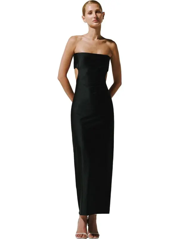 BAOBAB Maxi Dress With Cutouts And Slit - Black